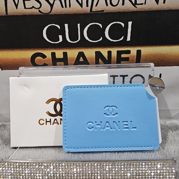 CHANEL | Accessories | Cc Logo Nwt Mirror Card Holder Pocket Stainless ...